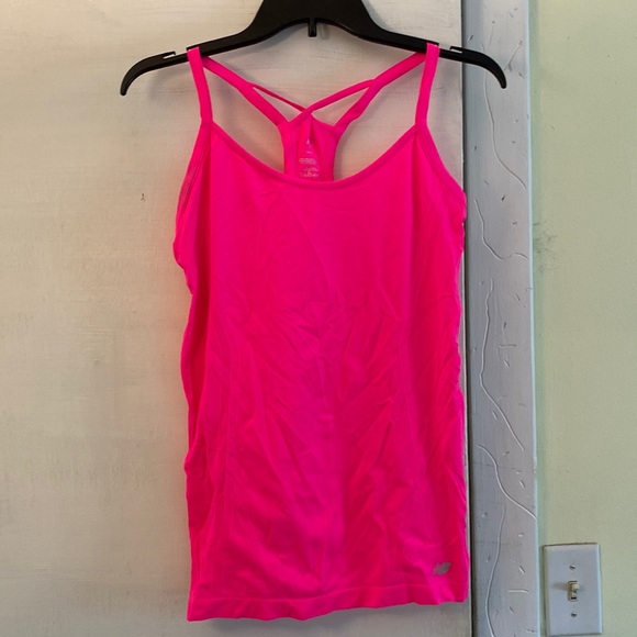 New Balance | Tops | New Balance Stretch Hot Neon Pink Textured Tank ...